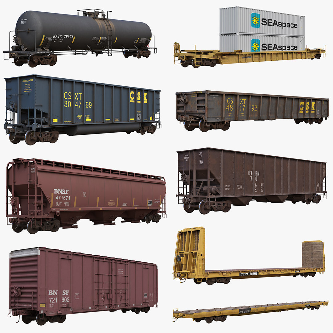 3D big railcars car rail model - TurboSquid 1457703