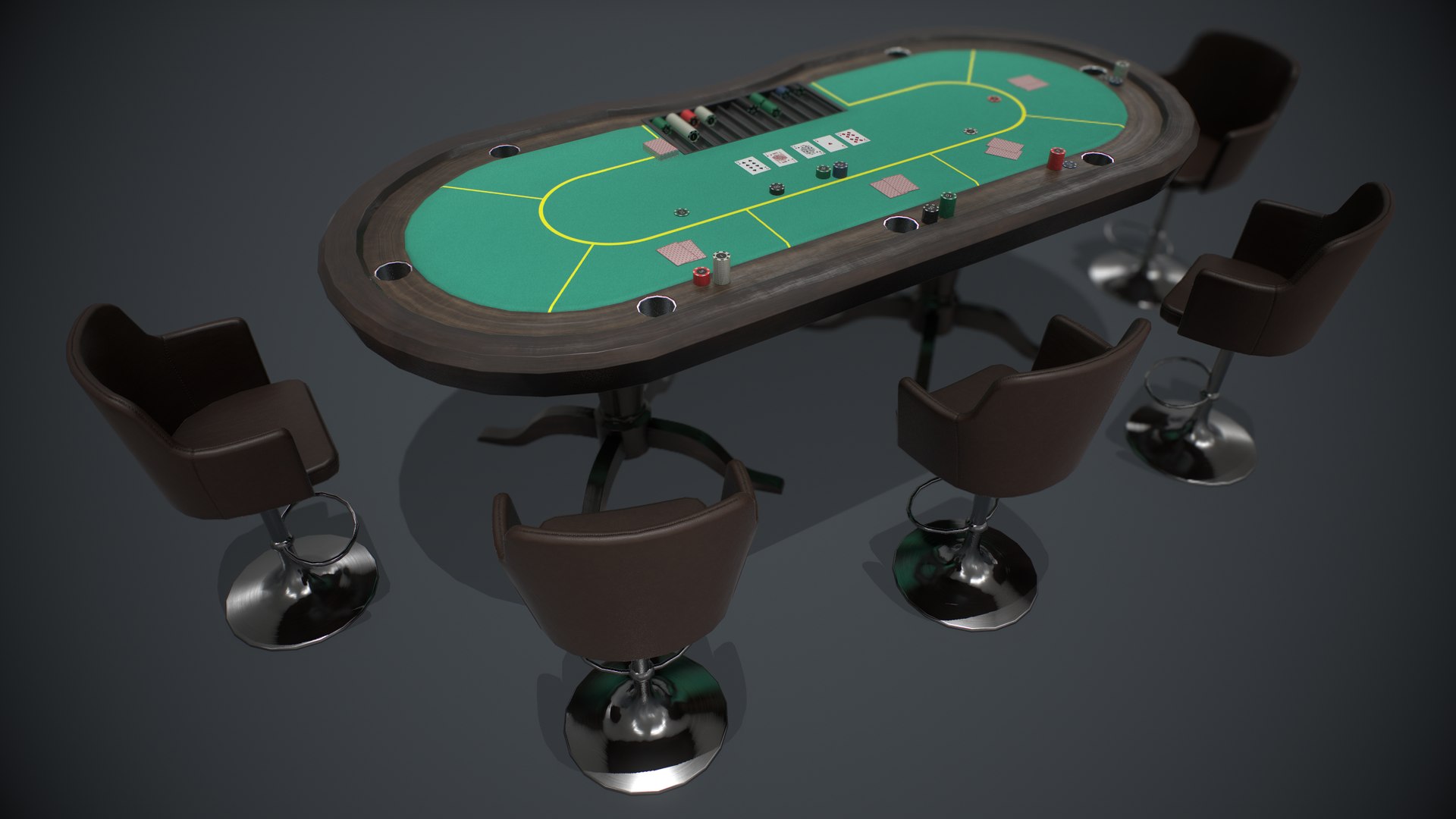 3D pbr poker table model - TurboSquid 1457710
