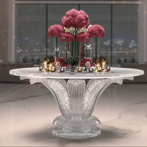 3d mirrored ball centerpiece model