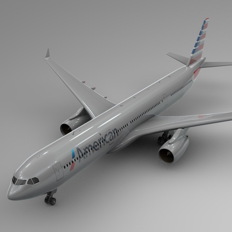 Airbus a330-300 american airlines 3D model - TurboSquid 1458071
