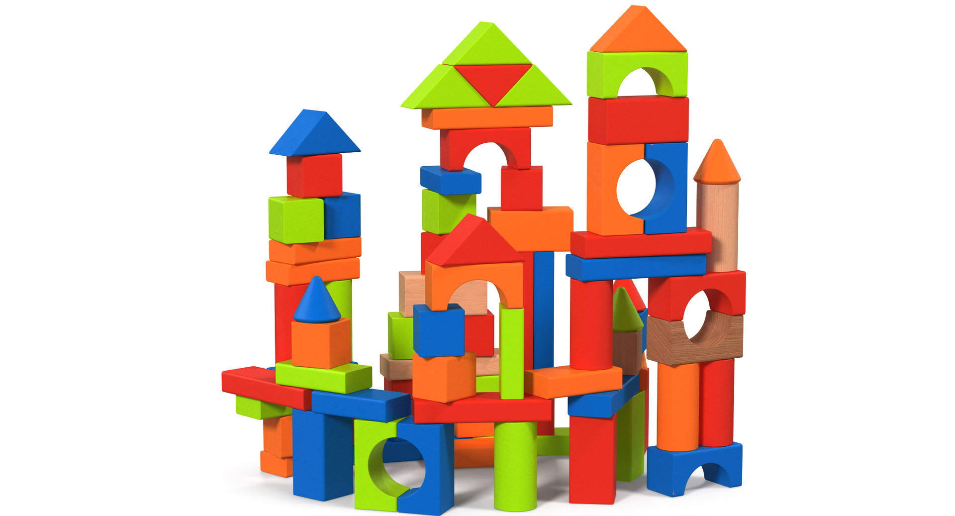 Castle wooden building block 3D model - TurboSquid 1458009