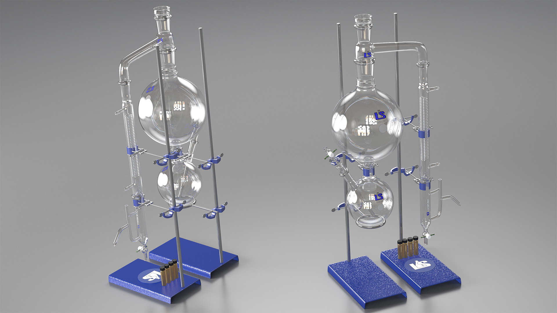 Steam distillation laboratory kit 3D model - TurboSquid 1458571