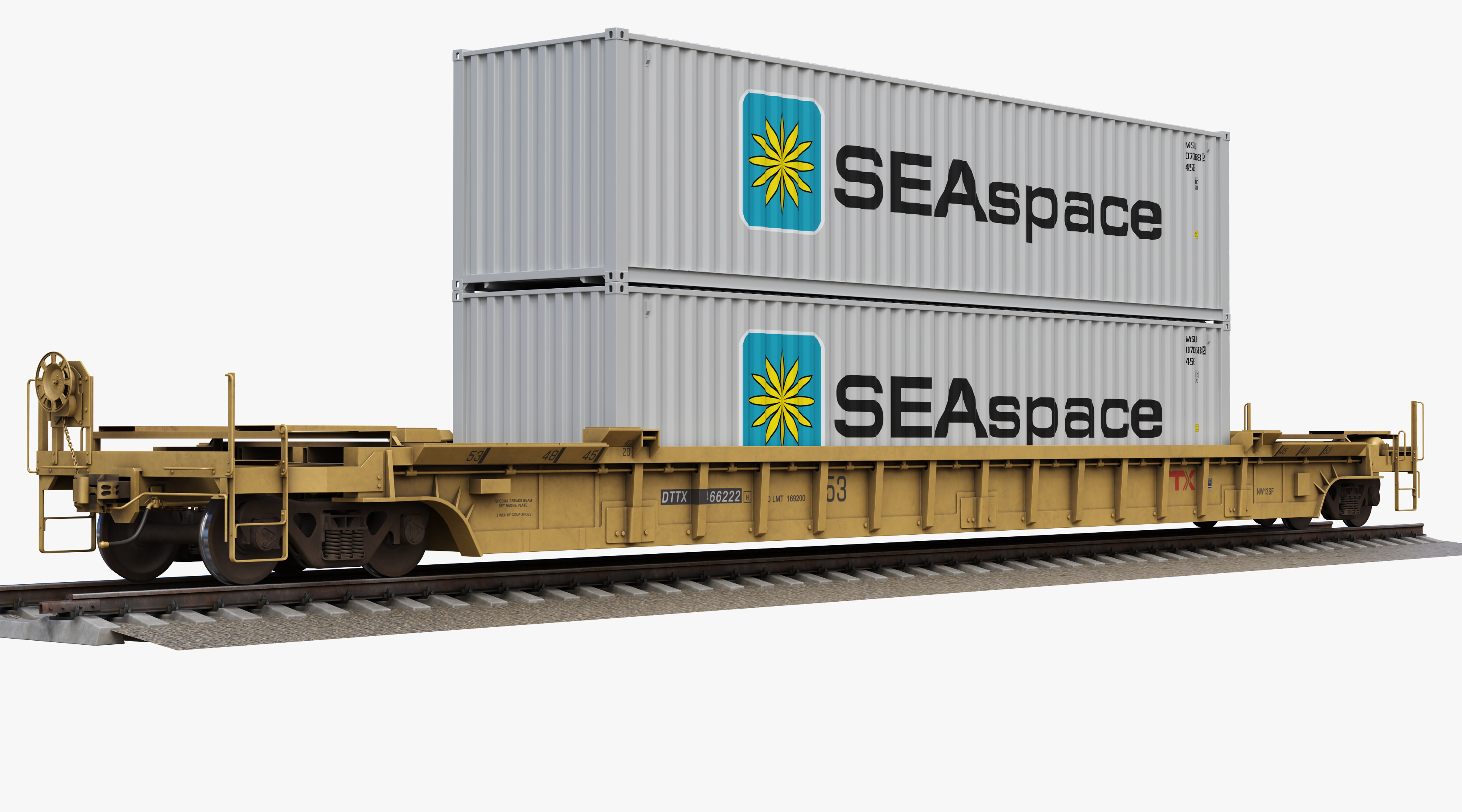 3D big railcars car rail model - TurboSquid 1457703