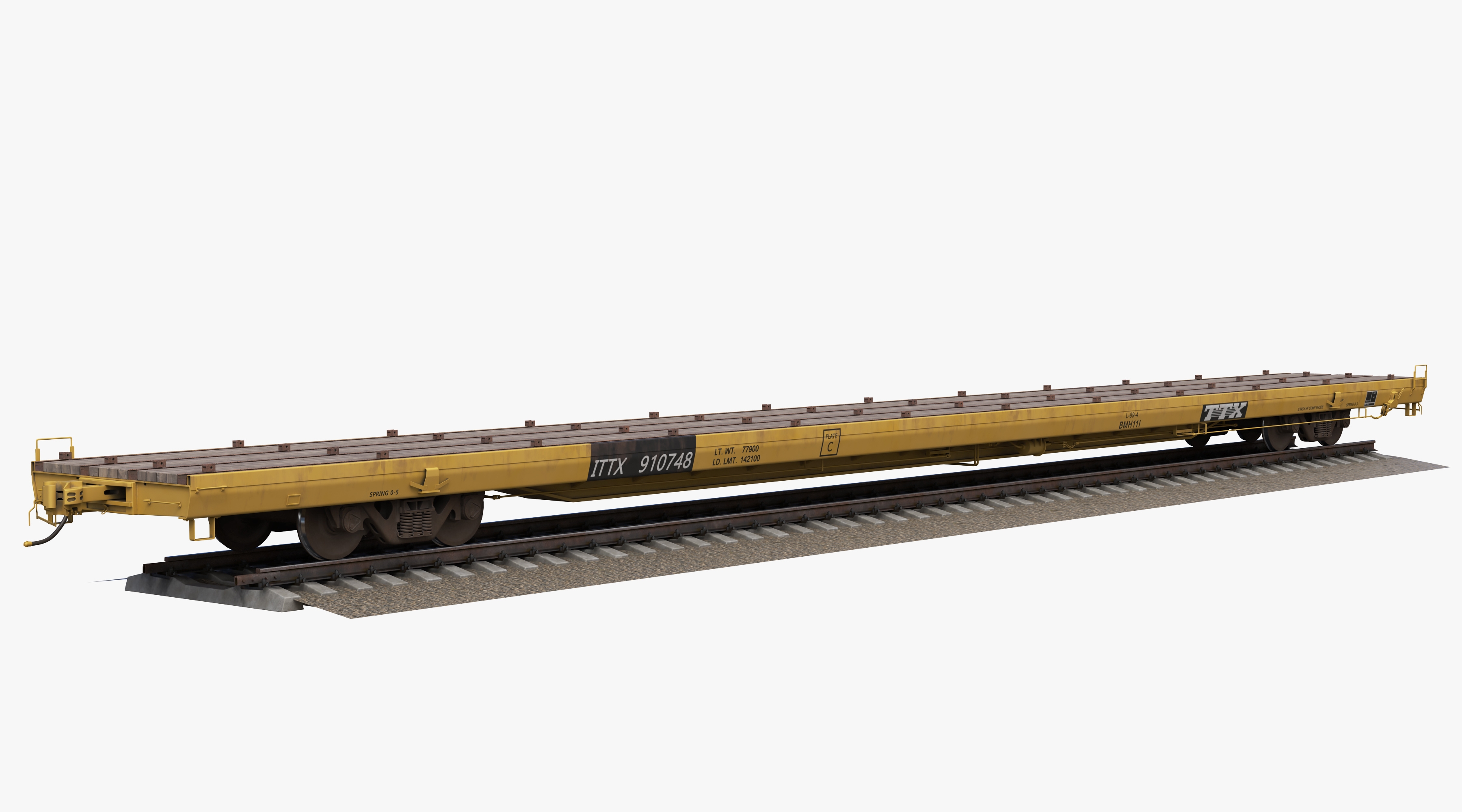 3D big railcars car rail model - TurboSquid 1457703