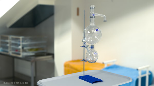 3D lab stand flask - TurboSquid 1458538