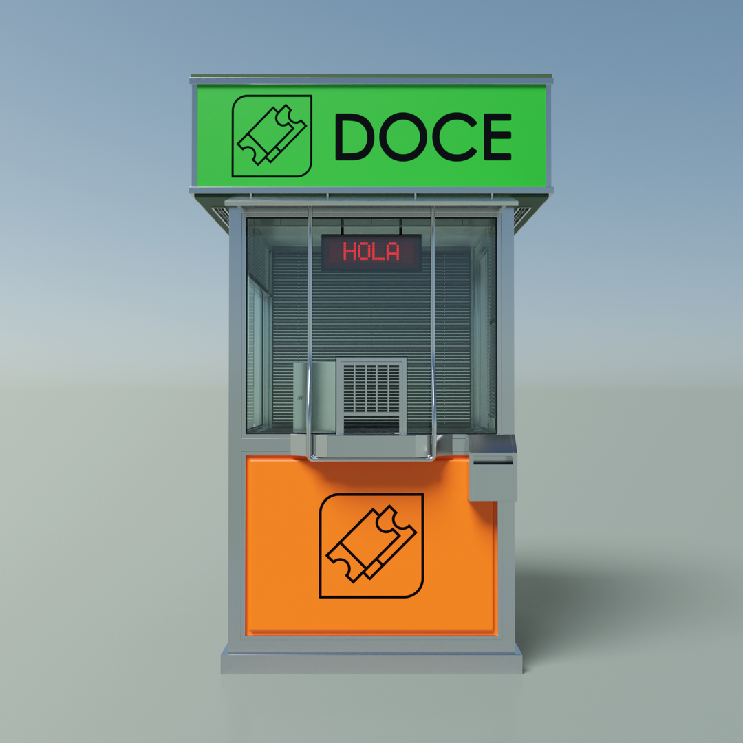 3D model information tickets kiosk street - TurboSquid 1458216