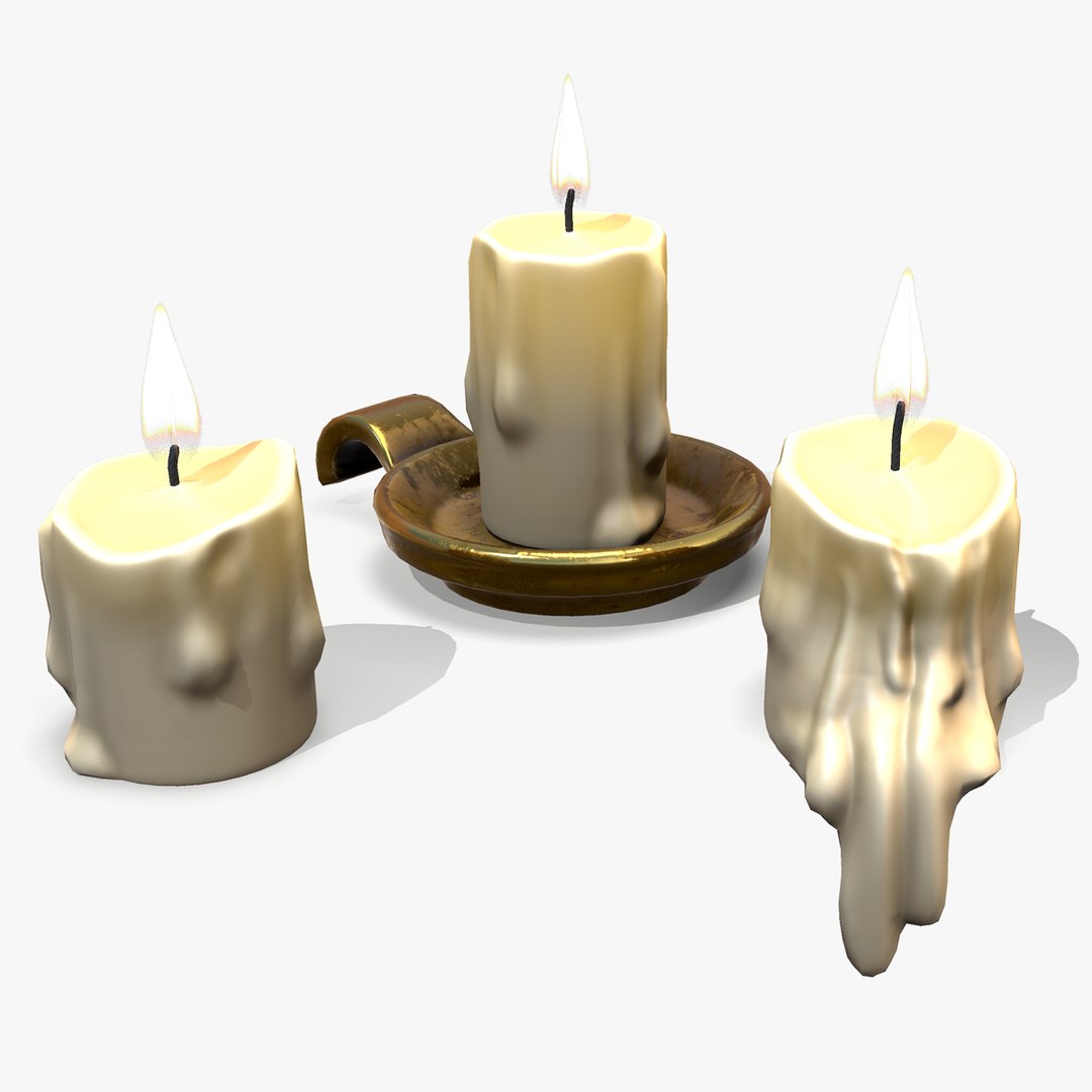 3D candle - TurboSquid 1458367