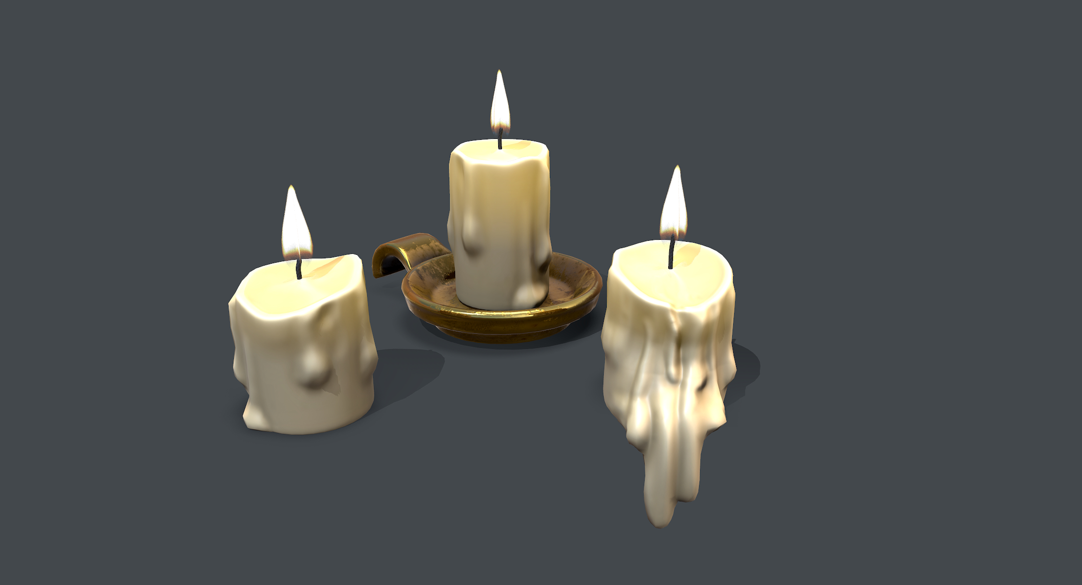 3D candle - TurboSquid 1458367