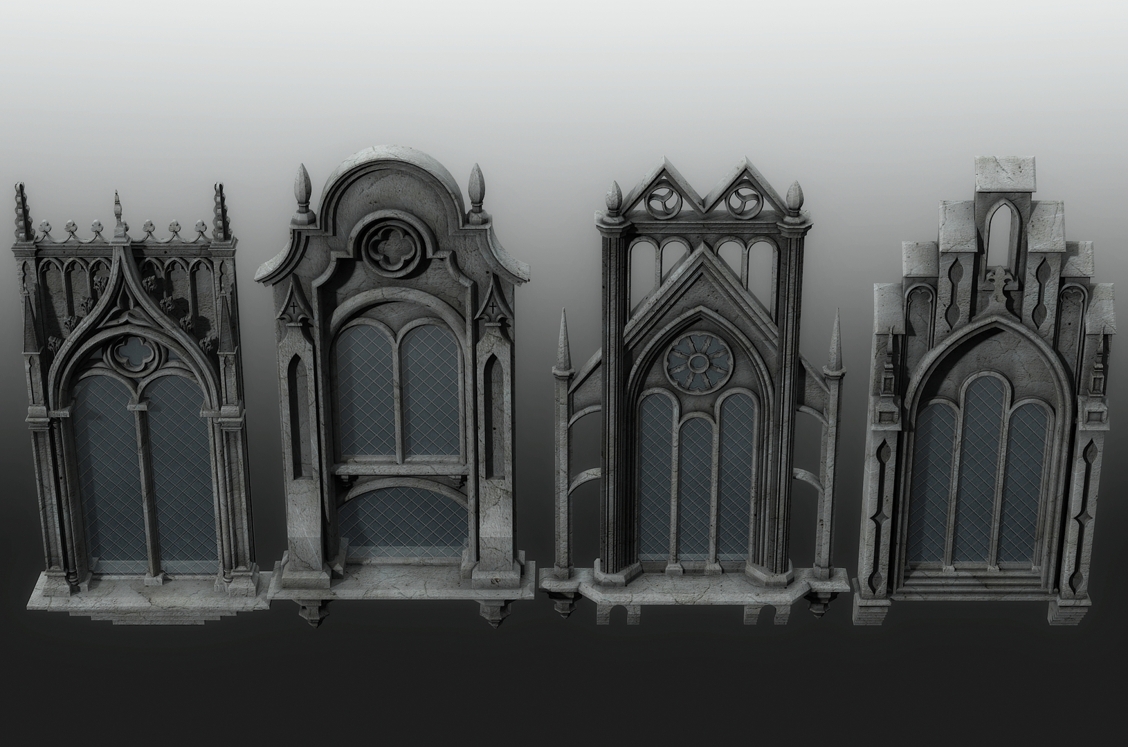 3D gothic windows - TurboSquid 1458555