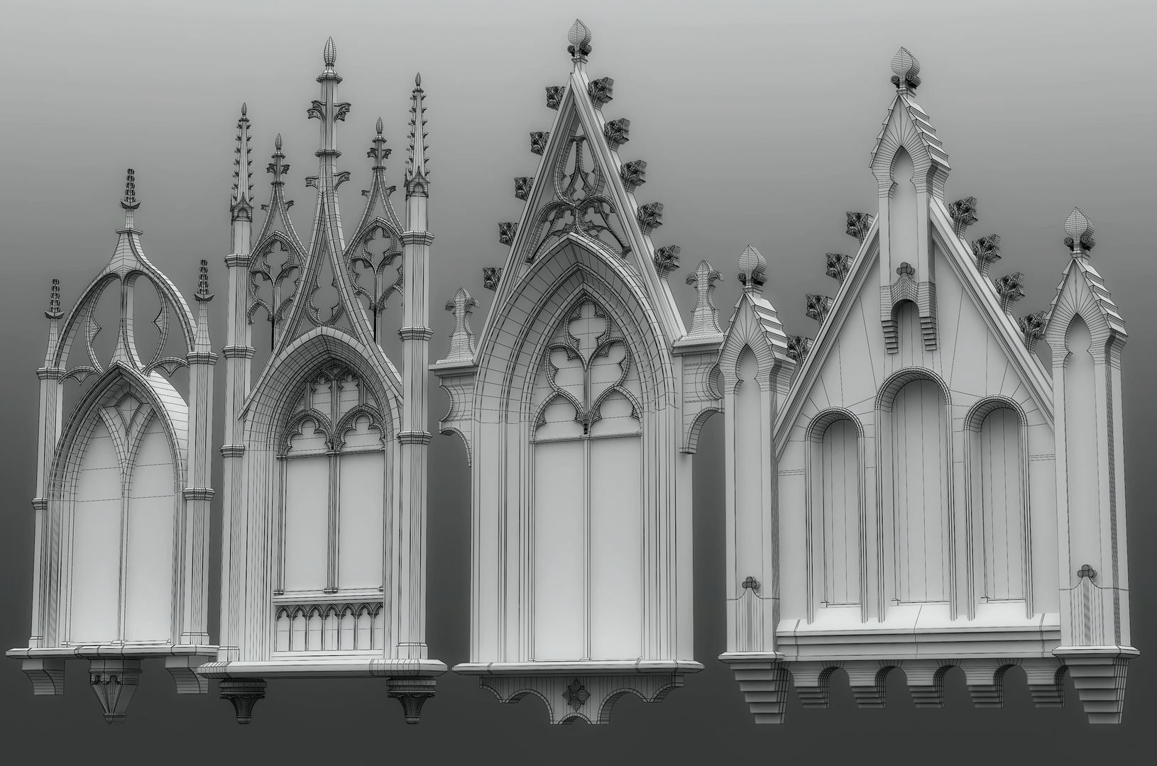 3D gothic windows - TurboSquid 1458555
