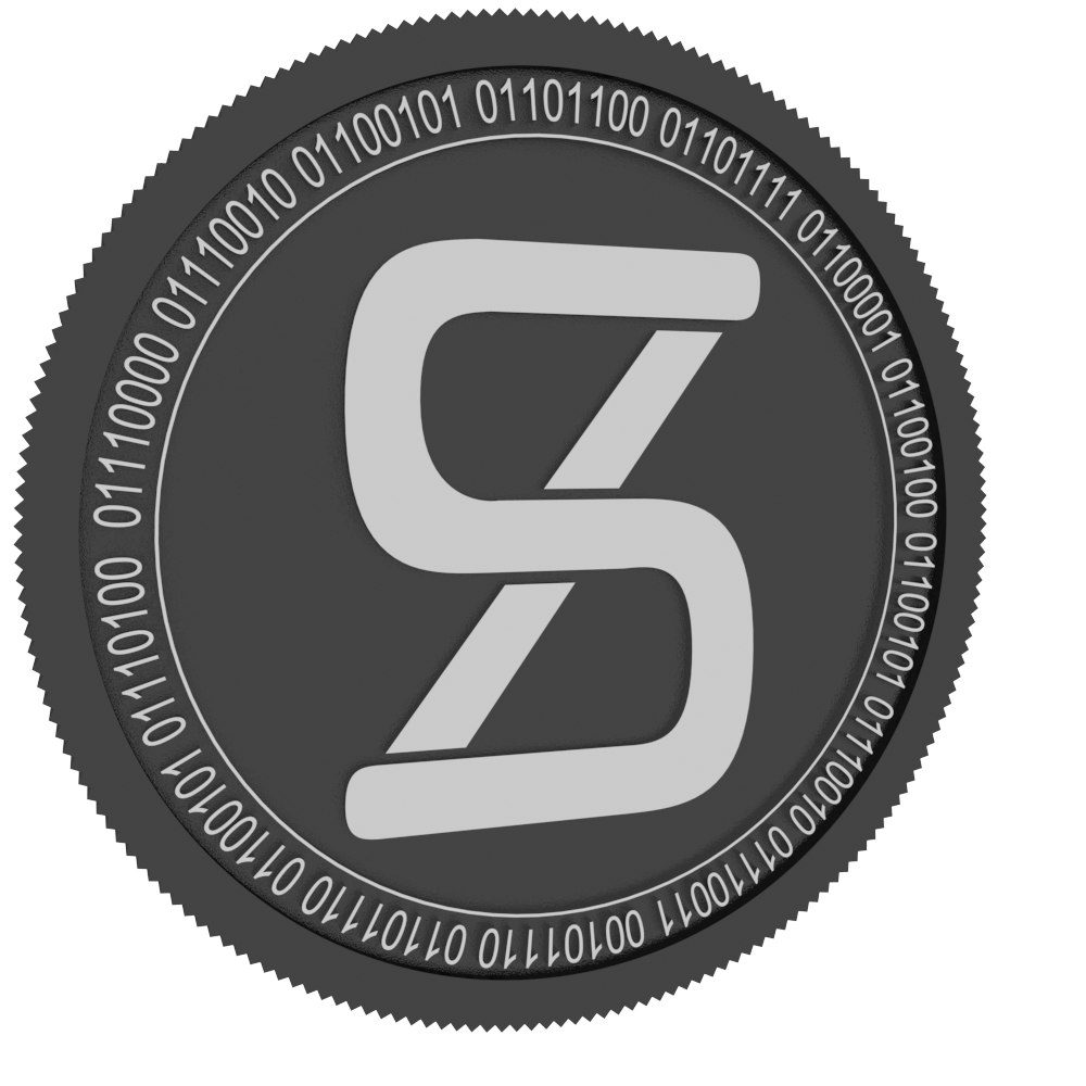 Synthetix network token black 3D model - TurboSquid 1458668