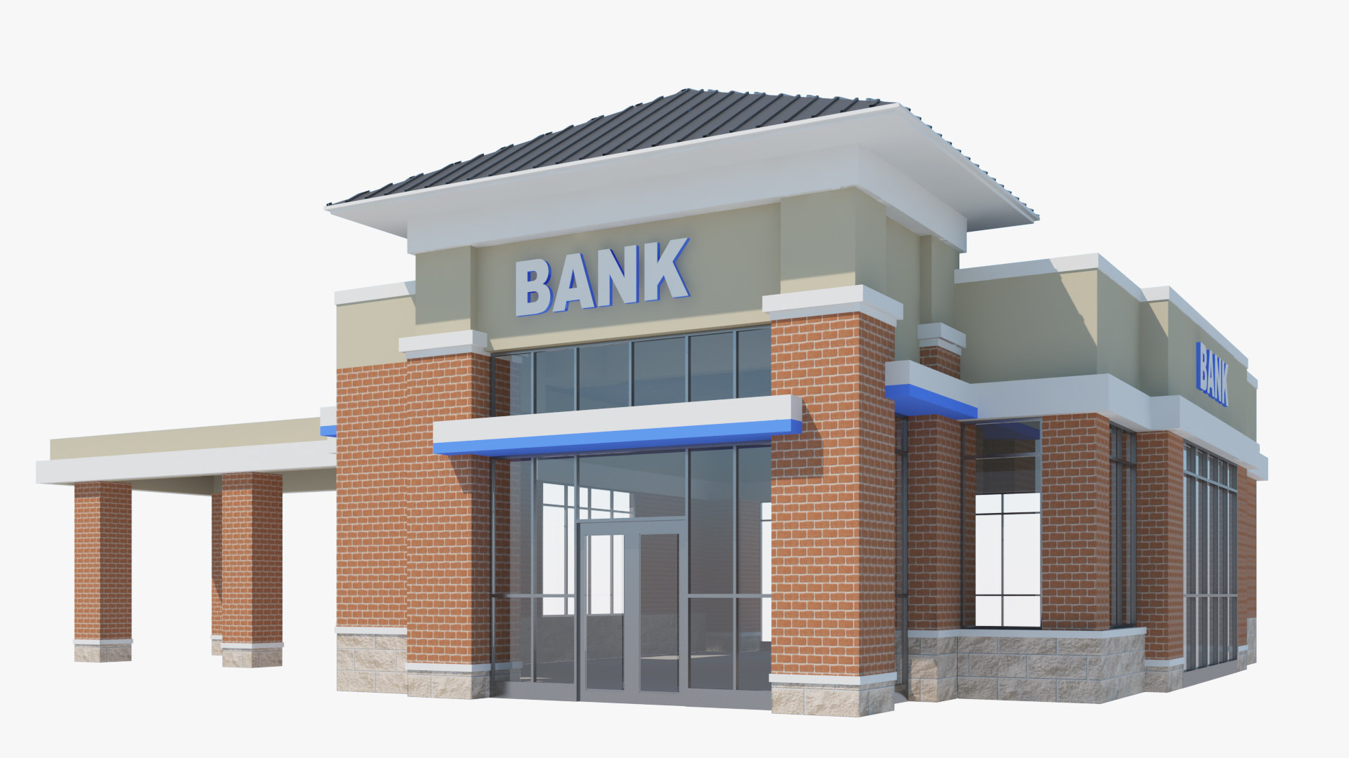 Bank 3D model - TurboSquid 1455359