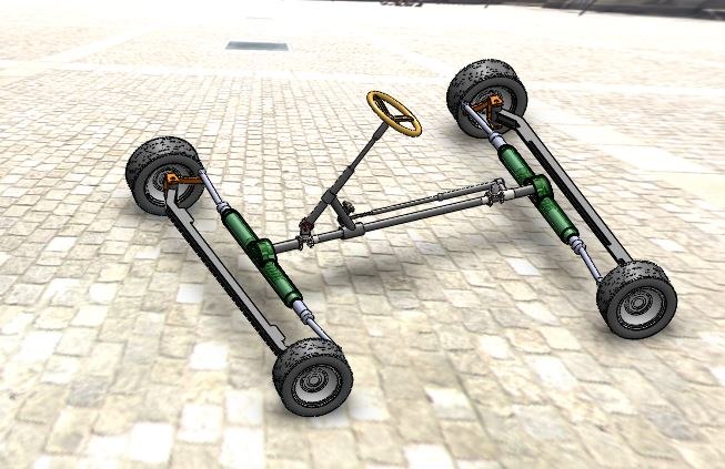 3D wheel steering mechanism model - TurboSquid 1458880