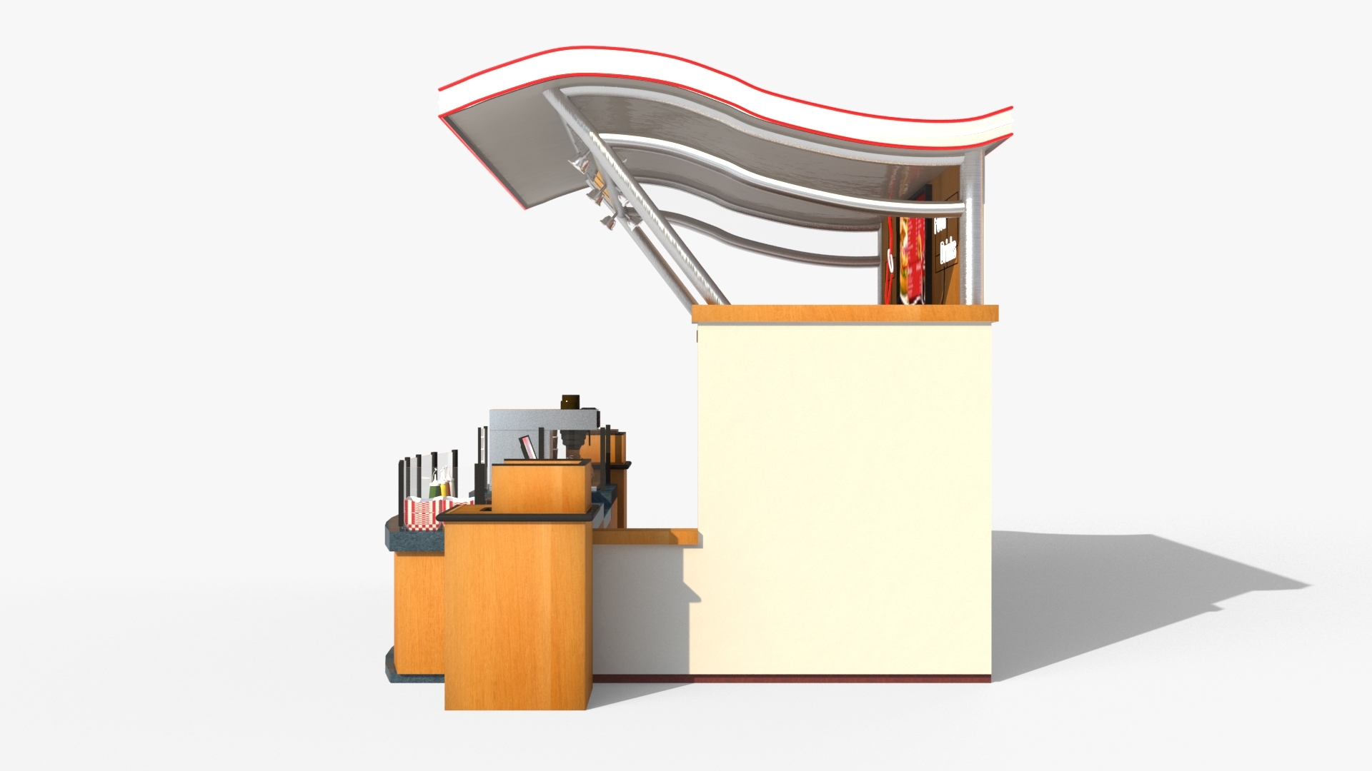 Restaurant food stall model - TurboSquid 1459036