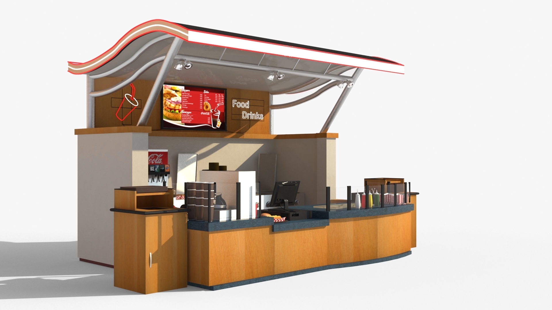 modèle 3D de Stand de nourriture - TurboSquid 1459036