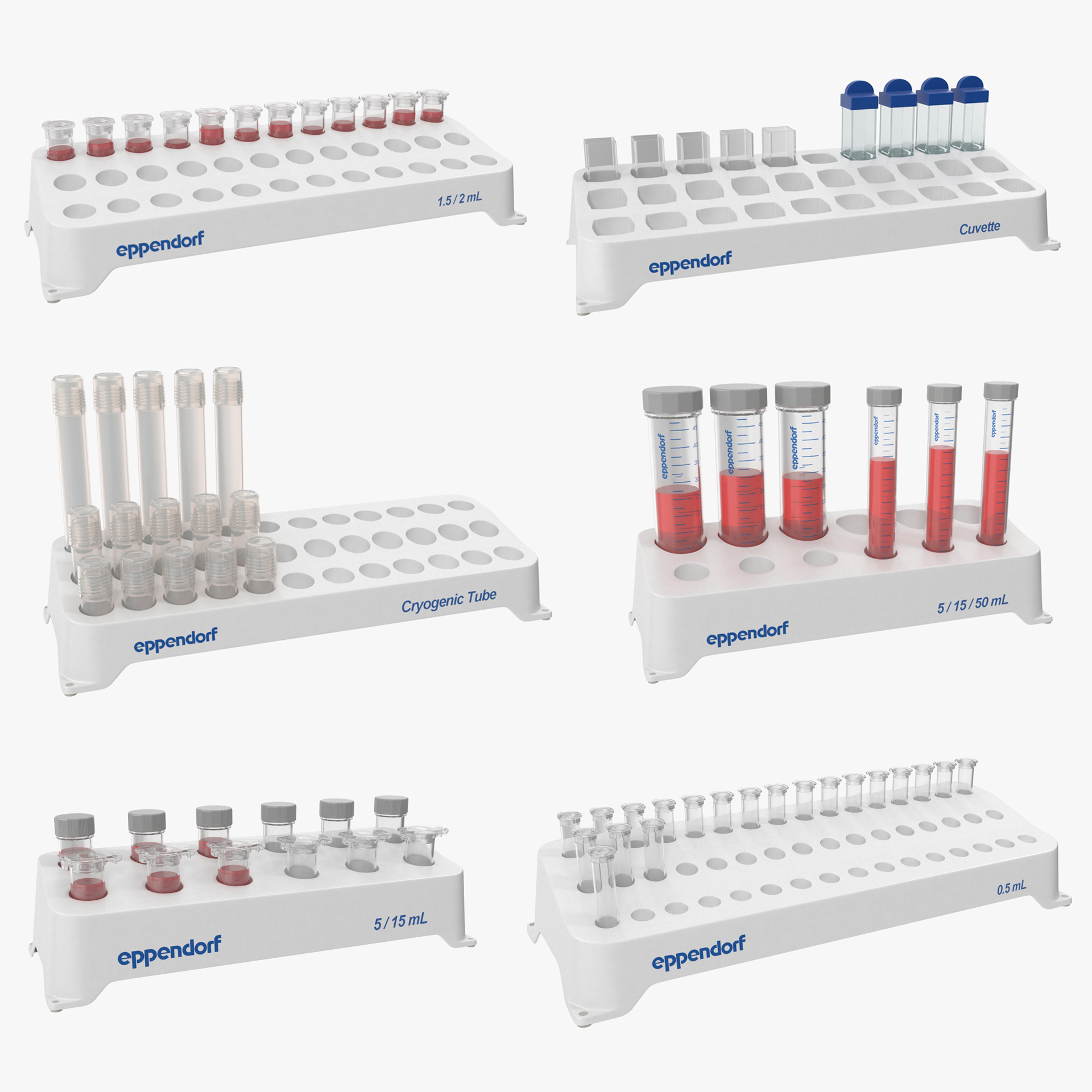 3D eppendorf tube racks - TurboSquid 1459159