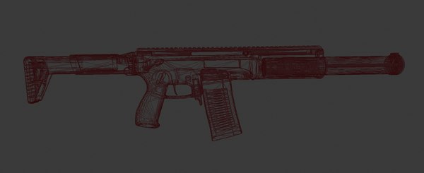 Amb-17 suppressed assault rifle 3D model - TurboSquid 1459747