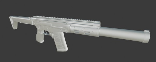 Amb-17 suppressed assault rifle 3D model - TurboSquid 1459747