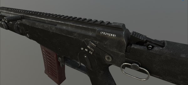 Amb-17 suppressed assault rifle 3D model - TurboSquid 1459747
