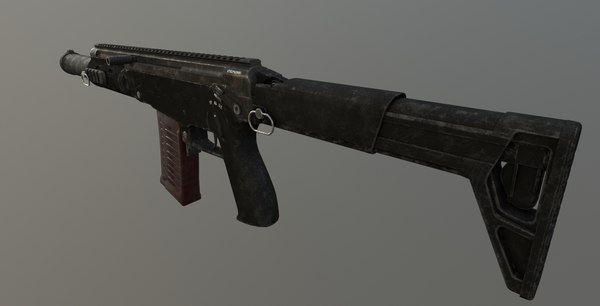 Amb-17 suppressed assault rifle 3D model - TurboSquid 1459747