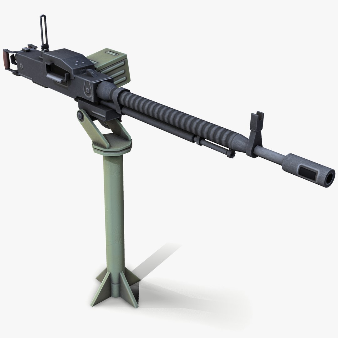 3D ready dshk machine gun - TurboSquid 1460061