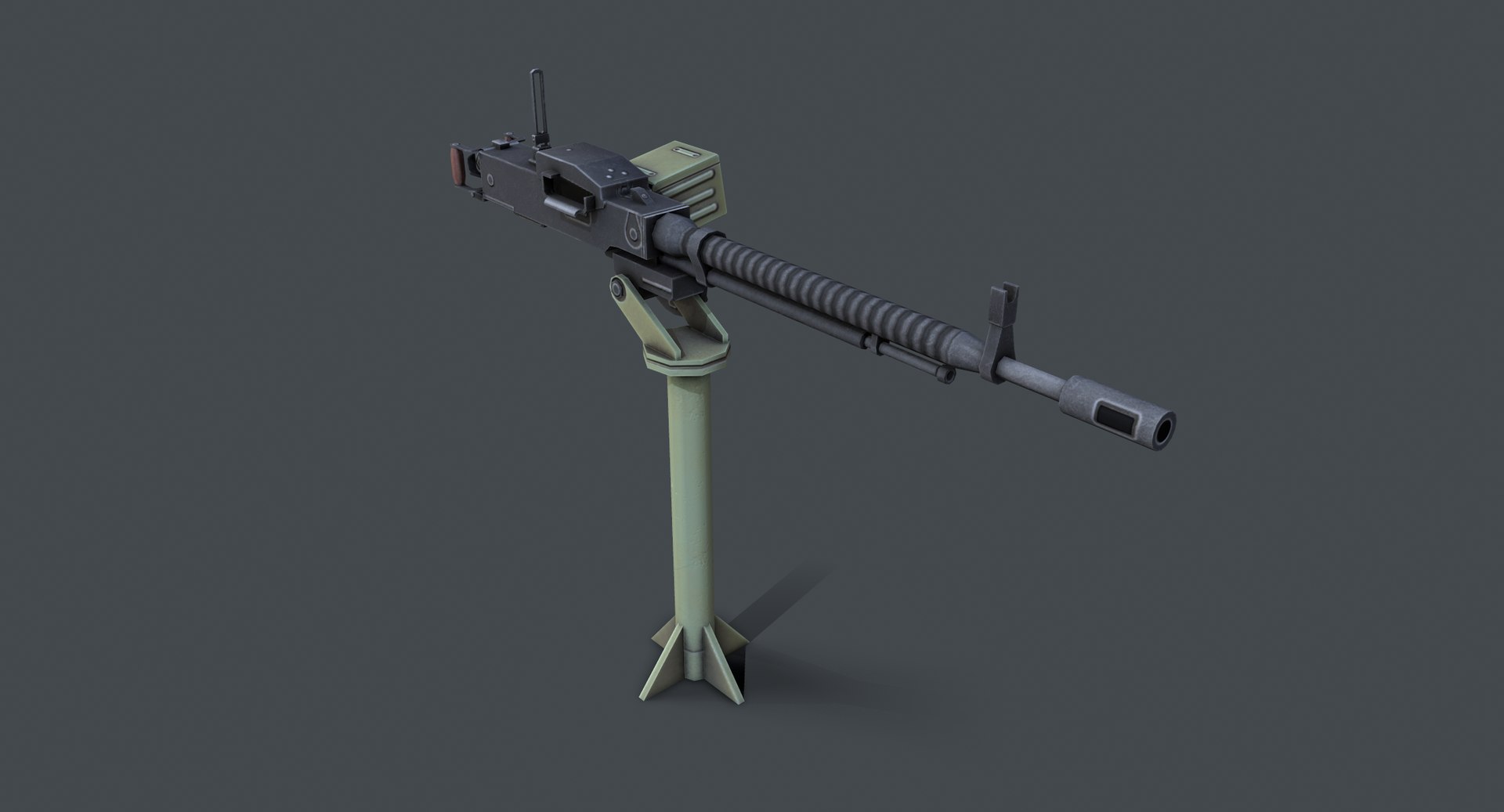 3D ready dshk machine gun - TurboSquid 1460061