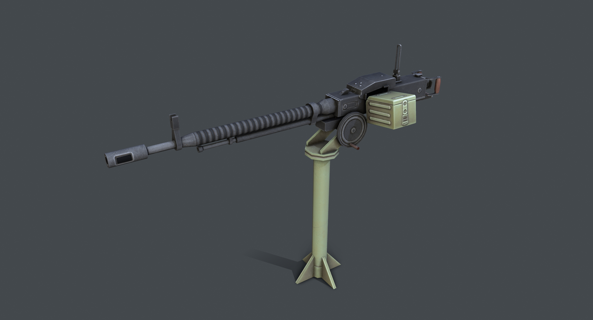 3D ready dshk machine gun - TurboSquid 1460061