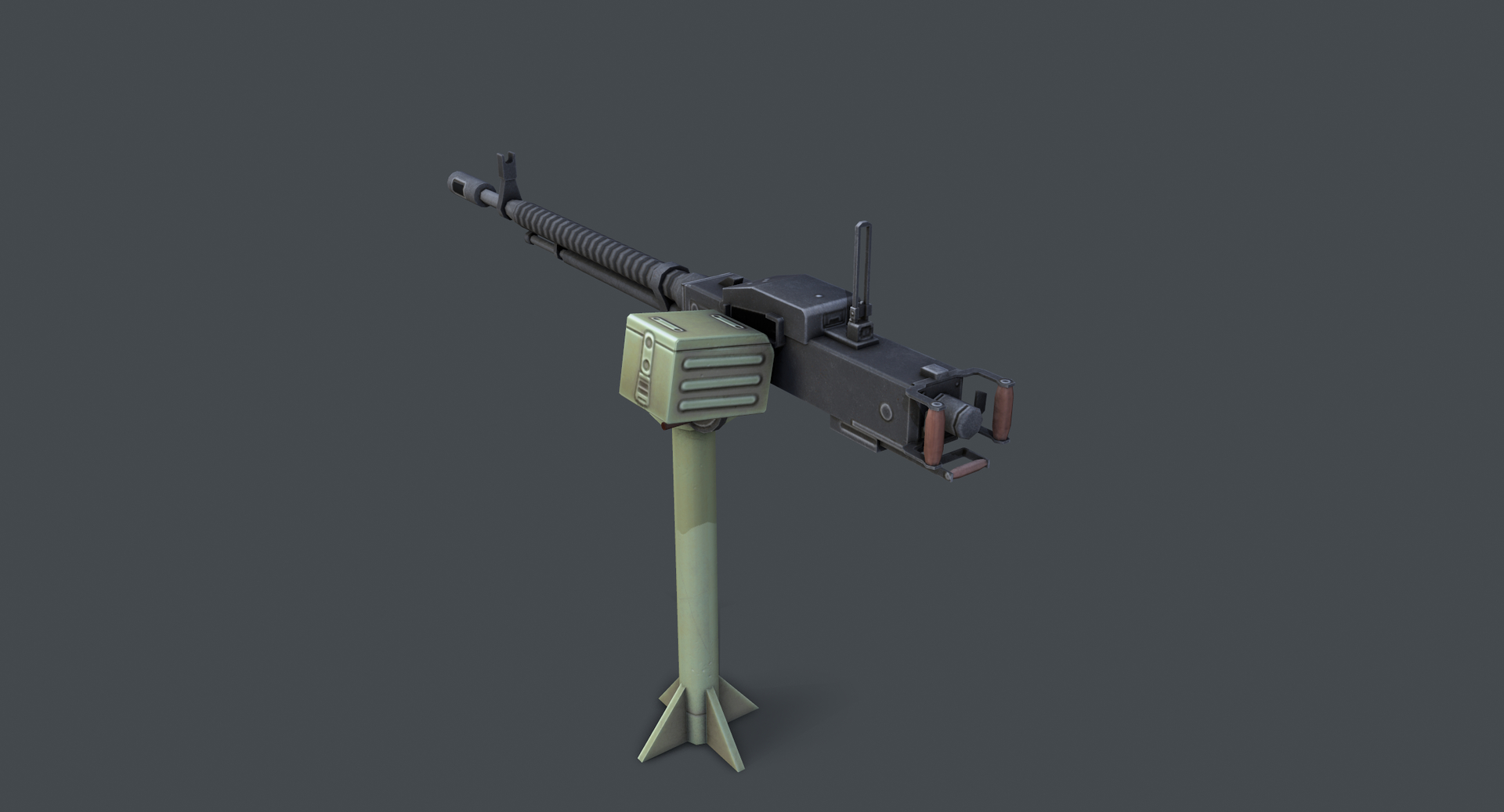 3D ready dshk machine gun - TurboSquid 1460061