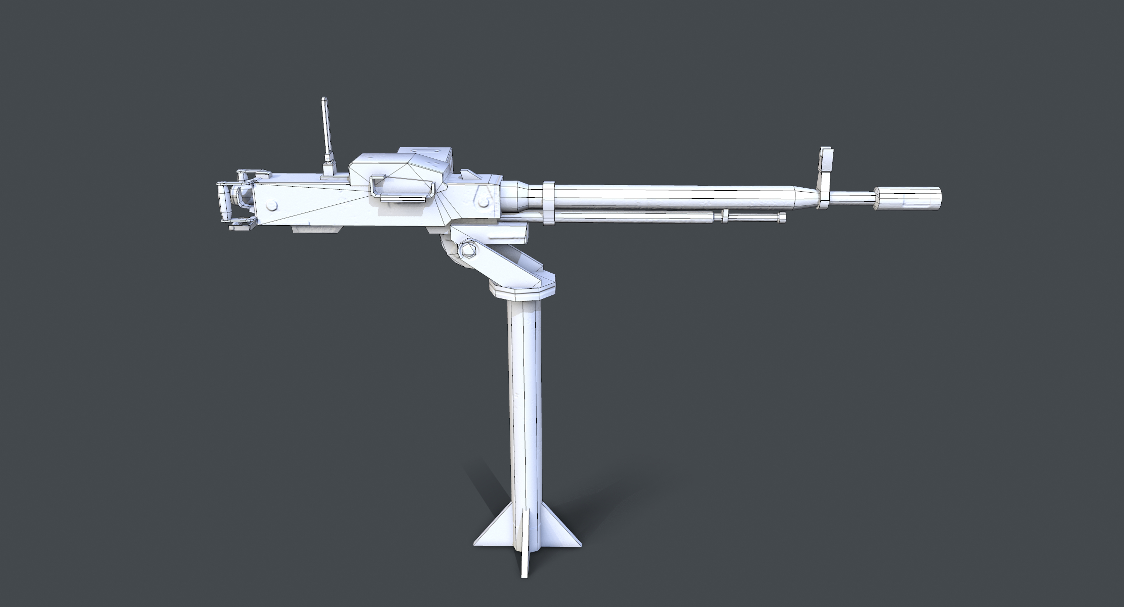 3D ready dshk machine gun - TurboSquid 1460061