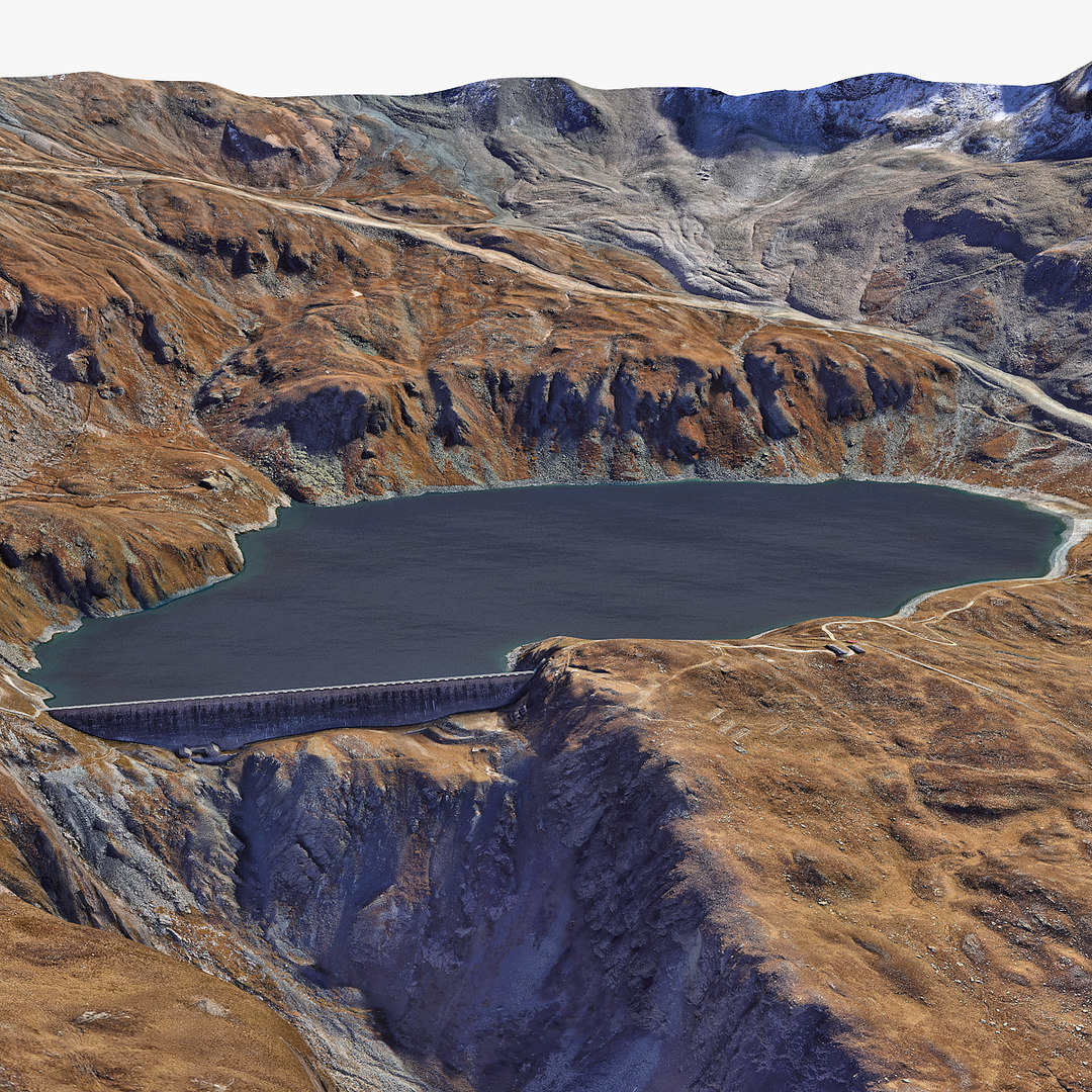 3D mount reservoir dam model - TurboSquid 1460079