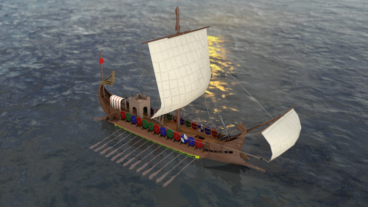 Roman warship 31 b 3D model - TurboSquid 1460183