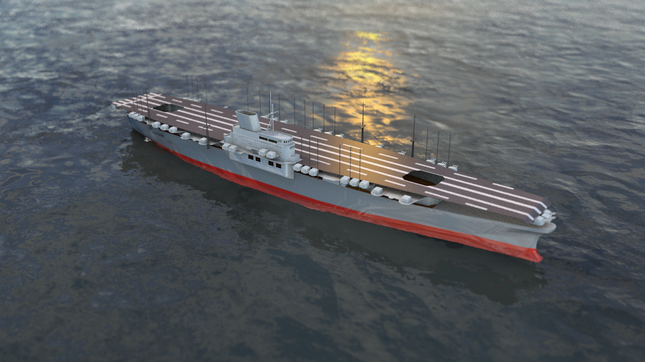 3D shinano japanese aircraft carrier - TurboSquid 1460191