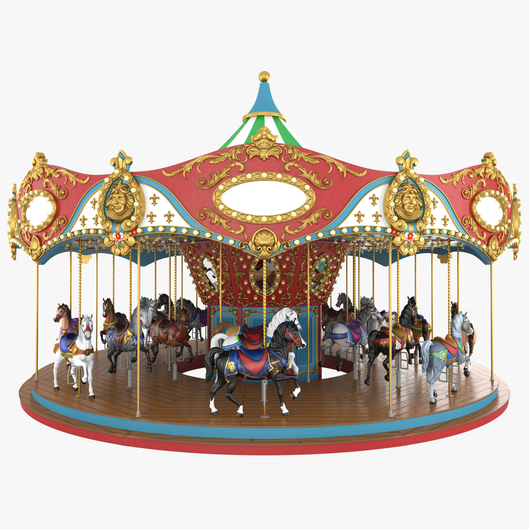Carousel 3D model - TurboSquid 1178974