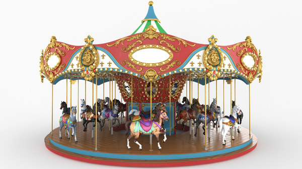 Carousel 3D model - TurboSquid 1178974