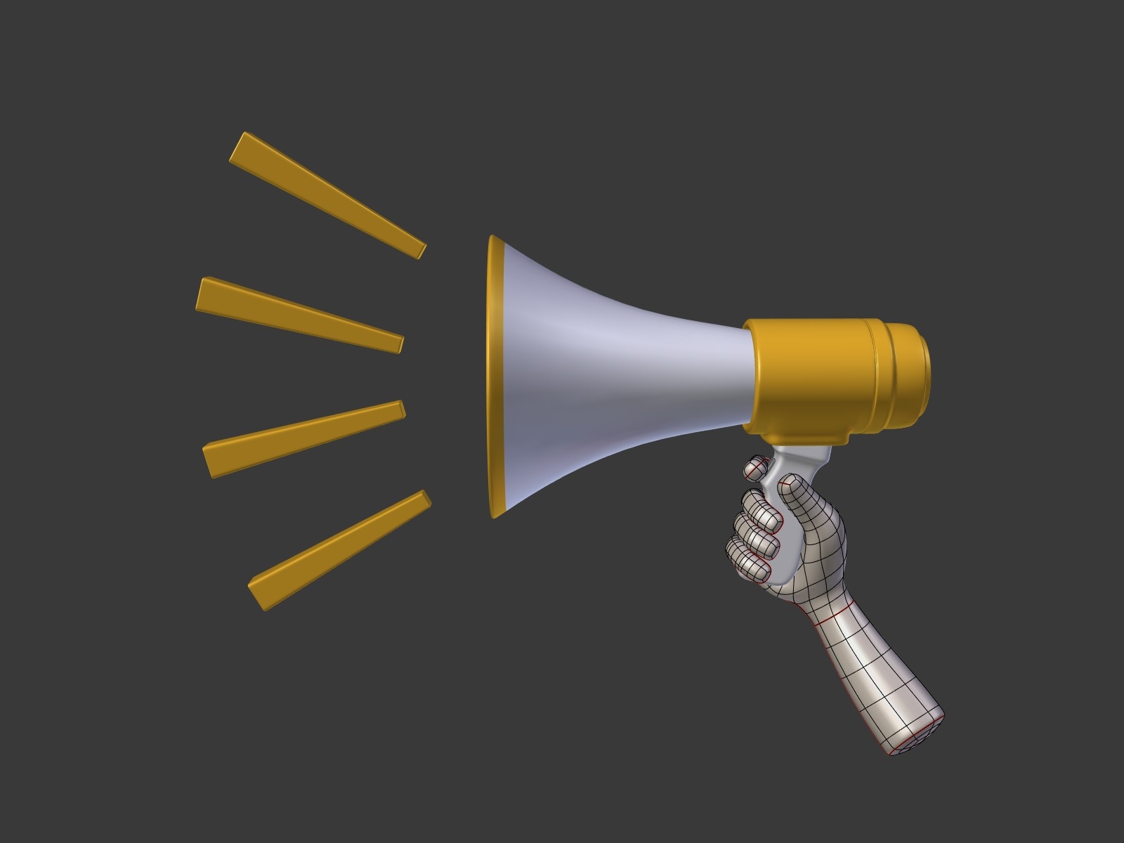 Voice sign icon 3D model - TurboSquid 1458919