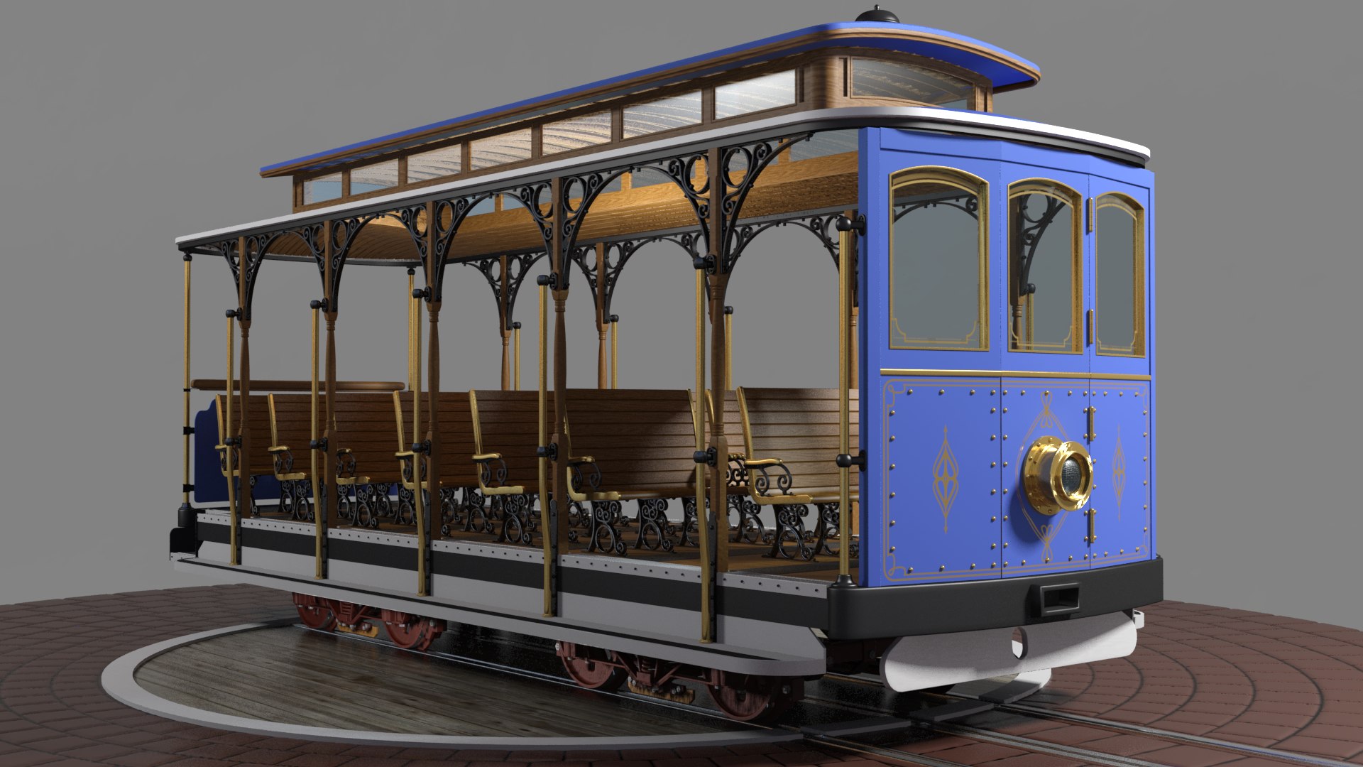 Tourist open trolley 3D - TurboSquid 1460612