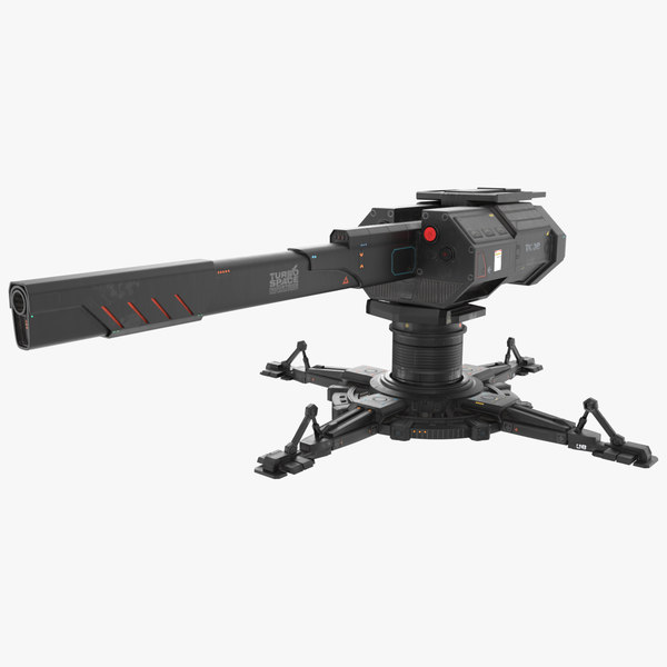 particle gun turret 3d model