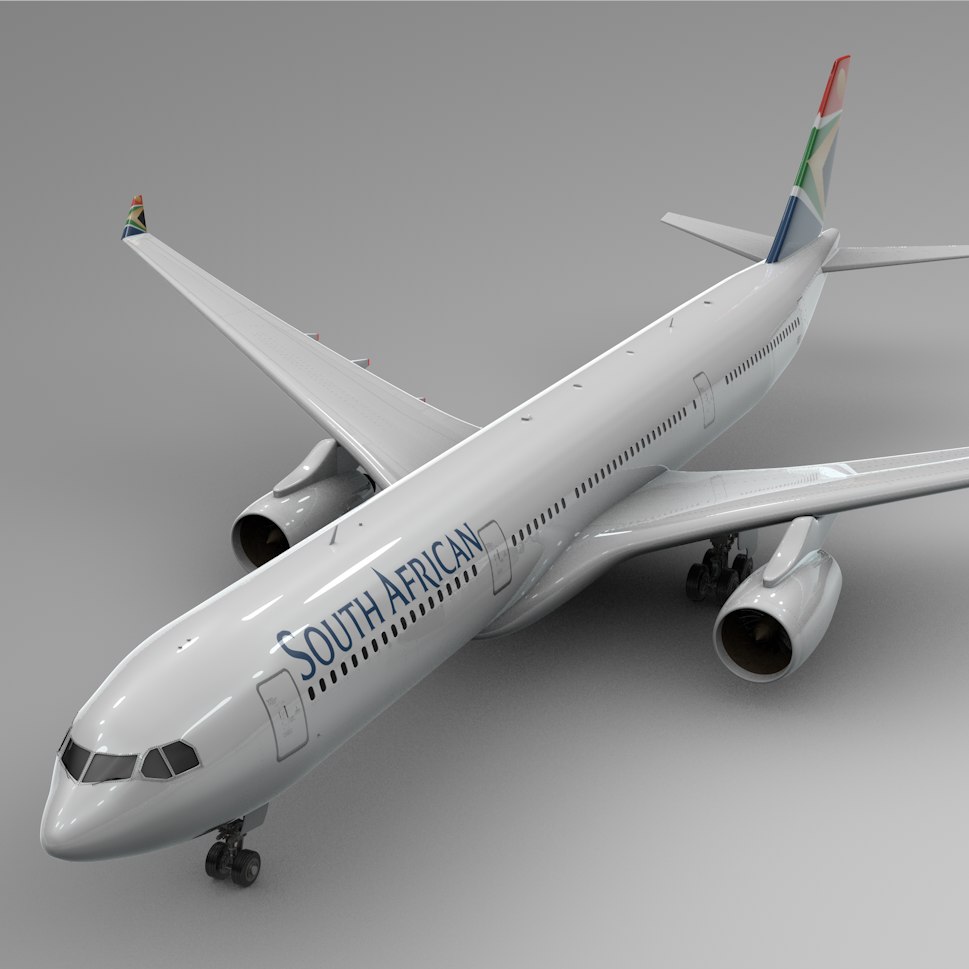 3D airbus a330-300 south african - TurboSquid 1460558