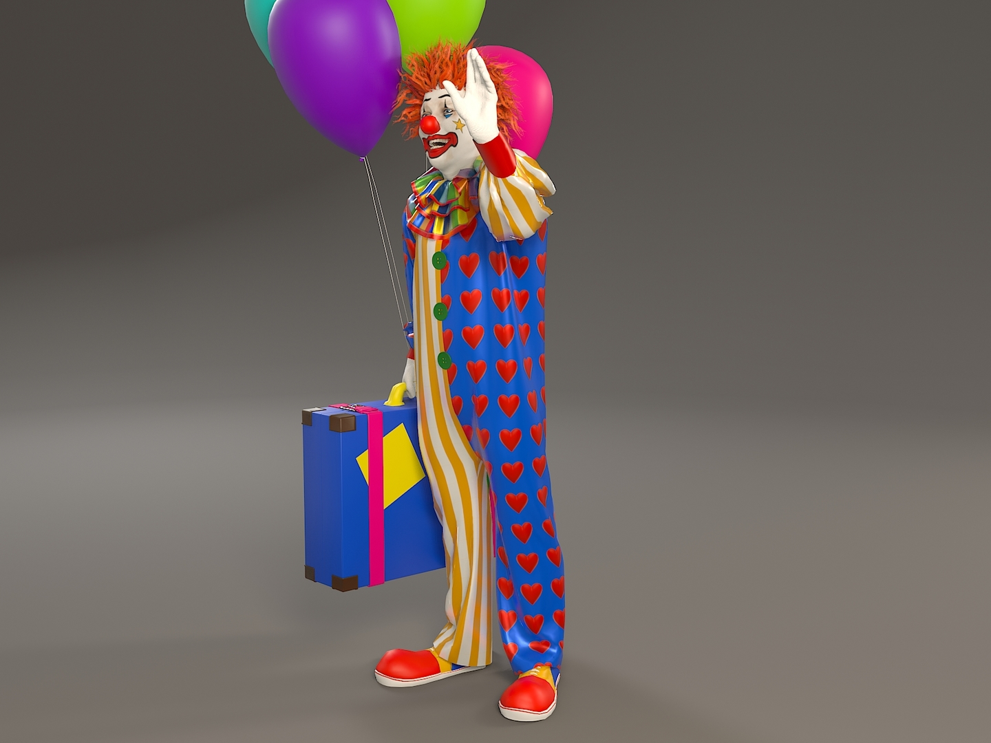 Male clown 002 modeled 3D model - TurboSquid 1460841