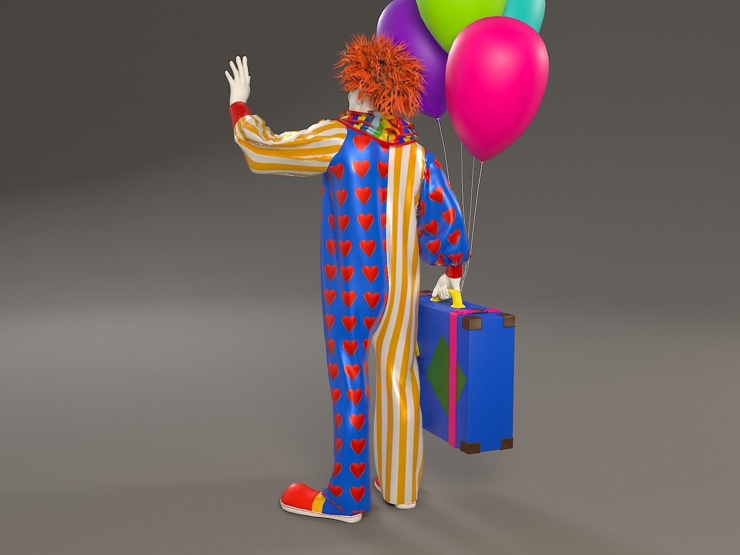 Male clown 002 modeled 3D model - TurboSquid 1460841