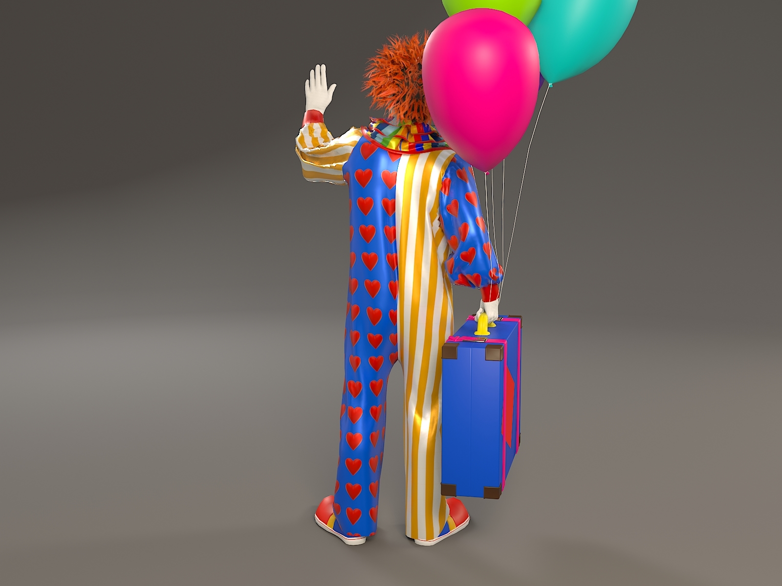 Male clown 002 modeled 3D model - TurboSquid 1460841