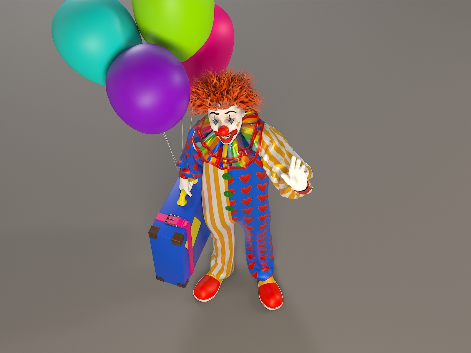 Male clown 002 modeled 3D model - TurboSquid 1460841