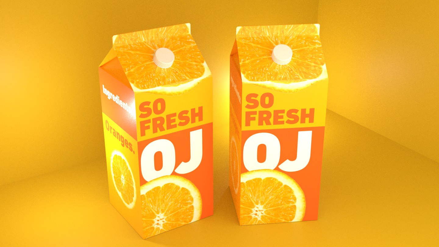 Orange juice carton model - TurboSquid 1460938