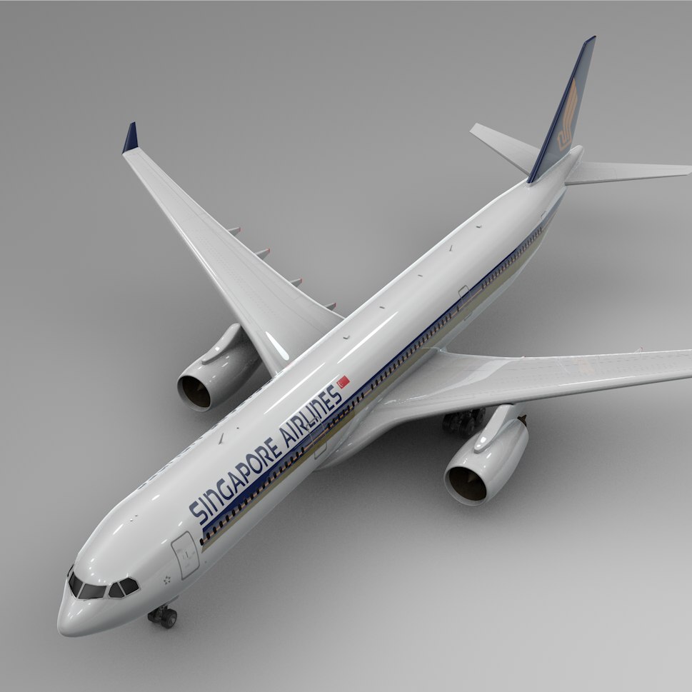 3D airbus a330-300 singapore airlines model - TurboSquid 1461349