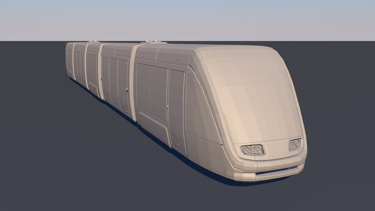 Train light rail 3D model - TurboSquid 1461369