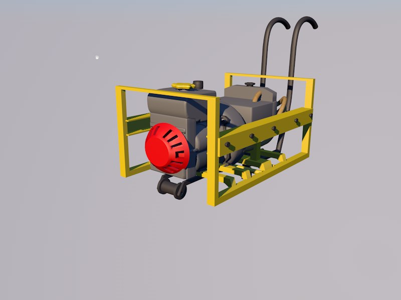 3D destressing machine rail - TurboSquid 1461407