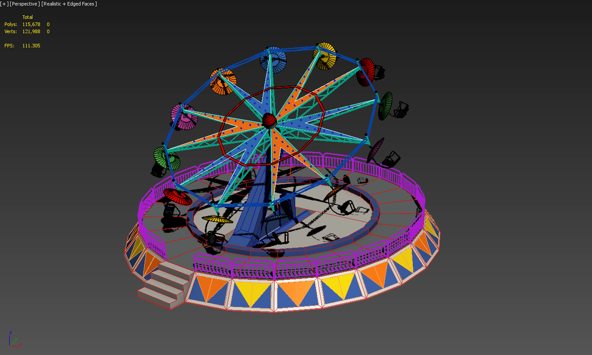 Twister ride 3D model - TurboSquid 1461820