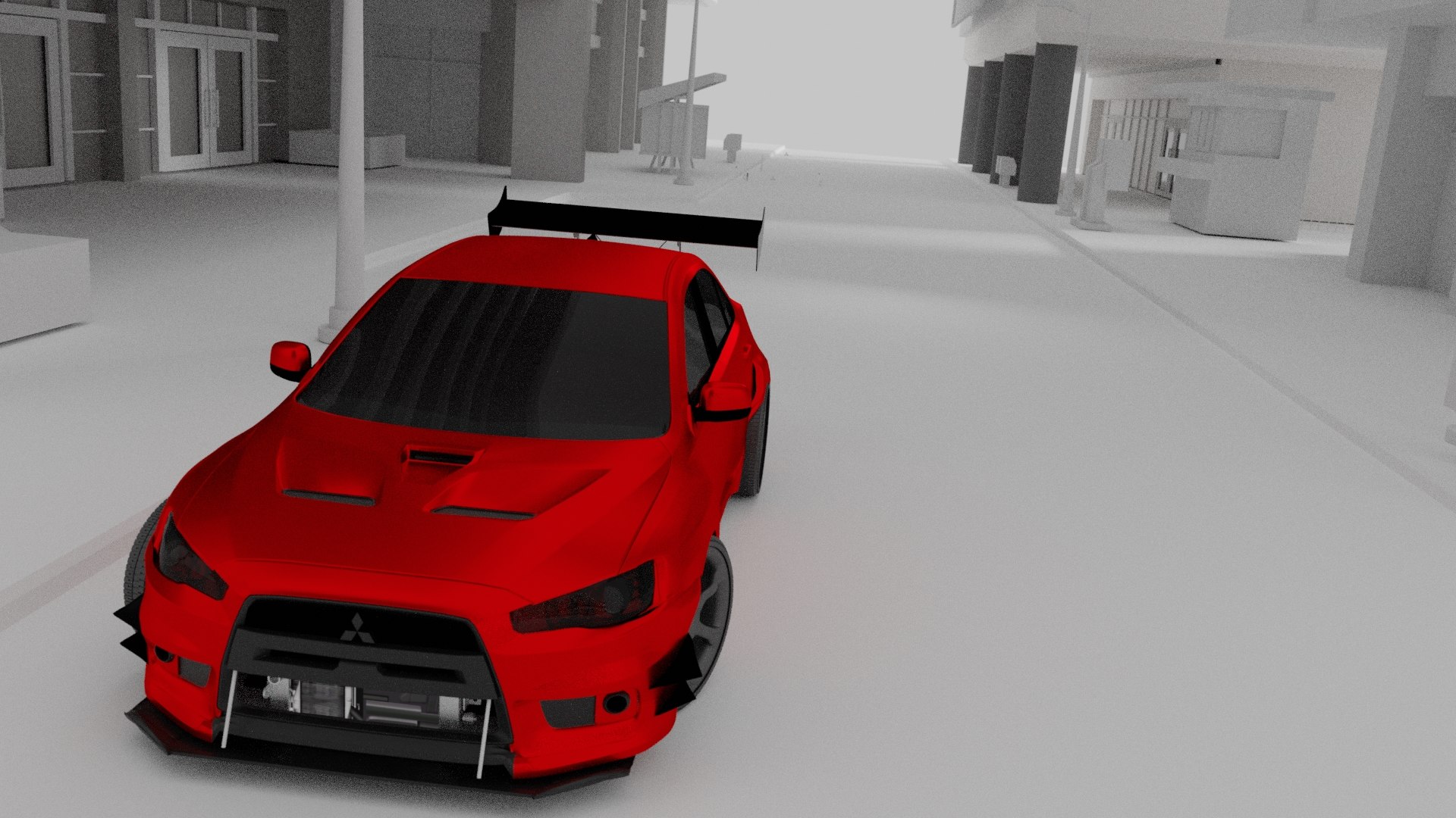 3D mitsubishi lancer evo modded - TurboSquid 1461860