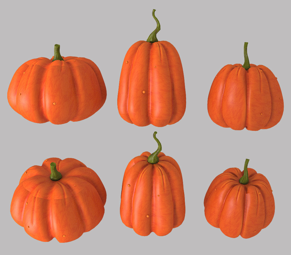 Pumpkin low-poly 3D model - TurboSquid 1461883