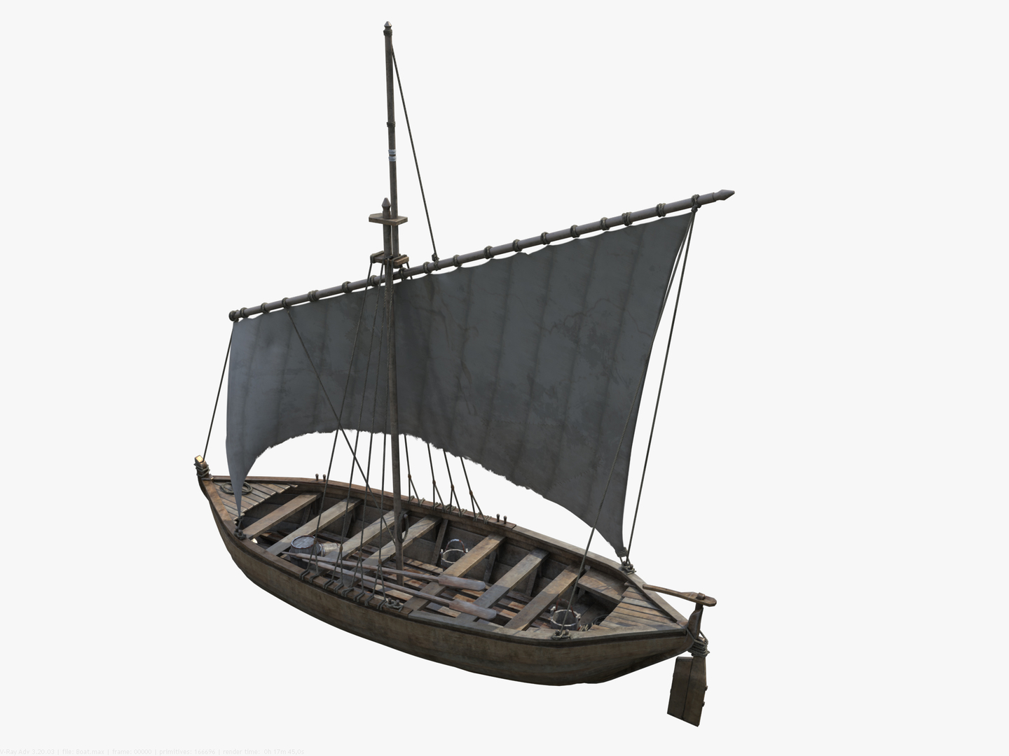 3D medieval sailing boat - TurboSquid 1462020